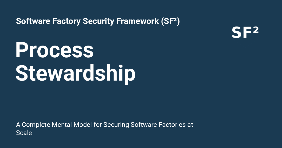 Process Stewardship - Software Factory Security Framework (SF²)